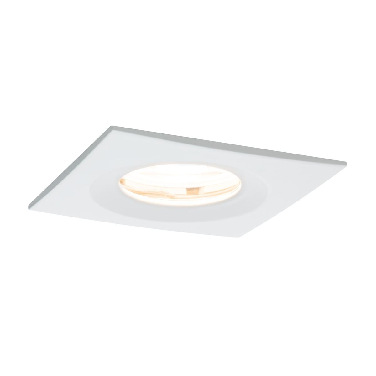 Spot Led Ip65 Encastrable Dimmable Blanc Carré 7w 230v Paulmann 93628